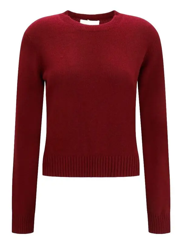 LISA YANG Mable Cashmere Crewneck Sweater - Red