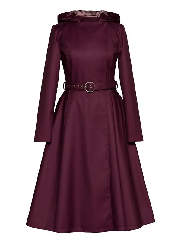 RAINSISTERS Double Breasted Trench Coat - Red