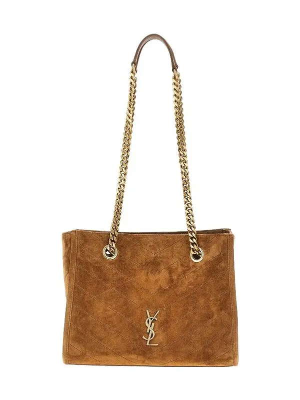 Saint Laurent Suede Niki Shopping Bag - Brown