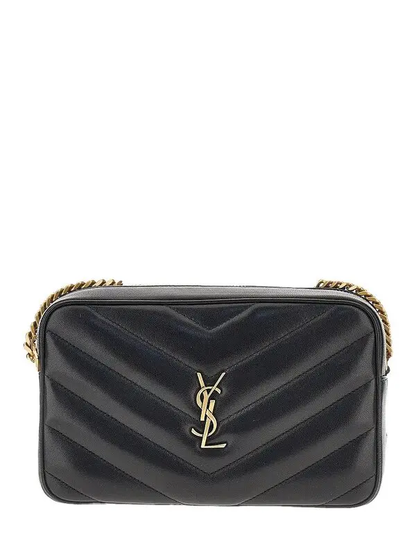 Saint Laurent Loulou Matelassé Nappa Leather Camera Bag - Black