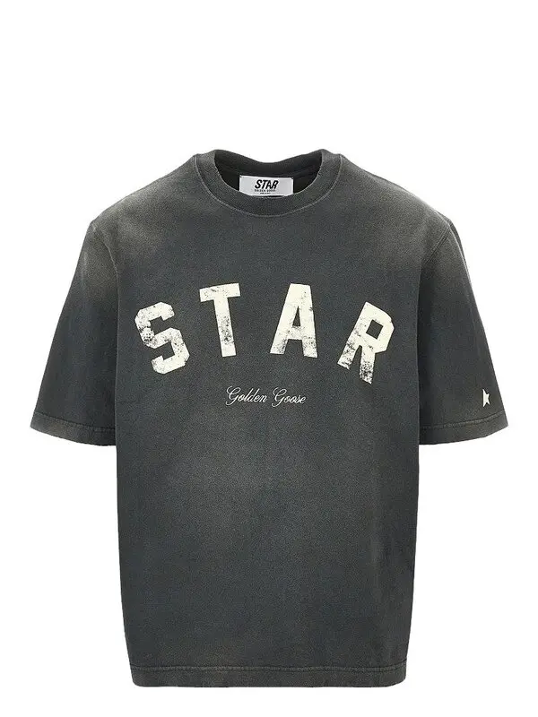 GOLDEN GOOSE Vintage Effect Relaxed Fit T-hirt - Grey