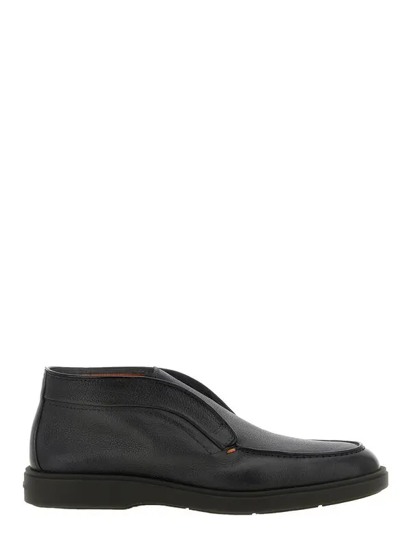 Santoni Digits Leather Boots - Gray