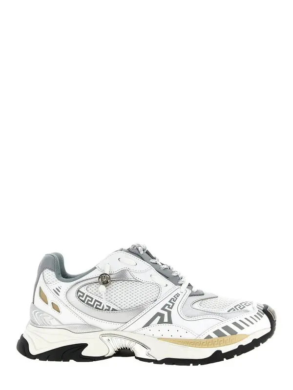 Versace Icaro Mesh And Leather Sneakers - Multi