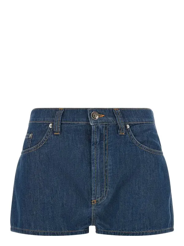 Versace Chambray Denim Shorts - Blue