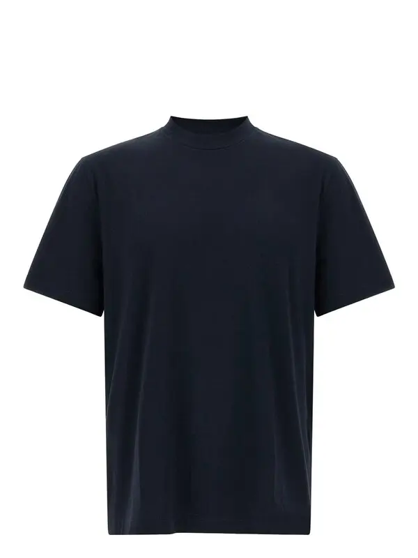 Brioni Logo Embroidery T-shirt - Blue