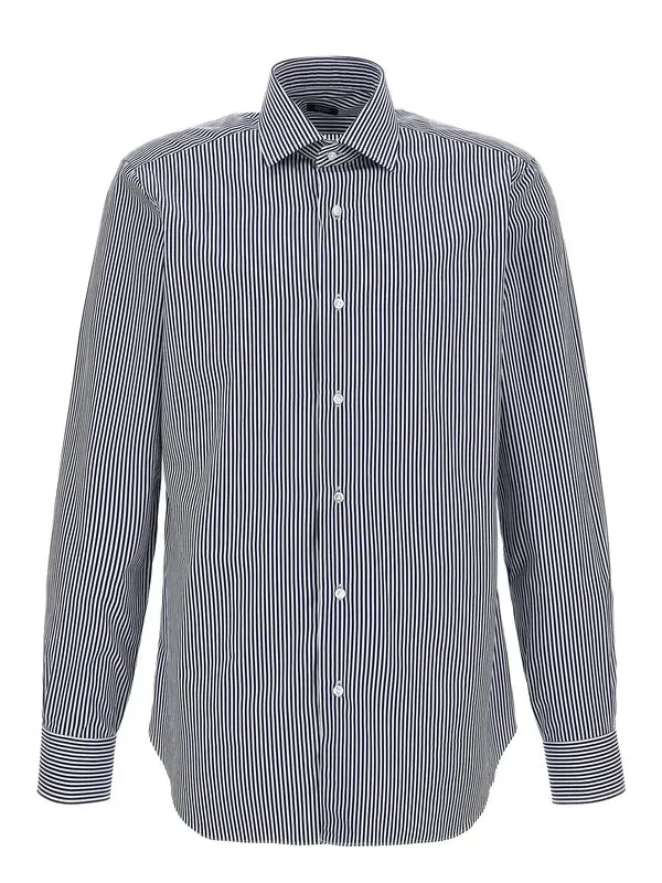 BARBA NAPOLI Striped Shirt - Blue