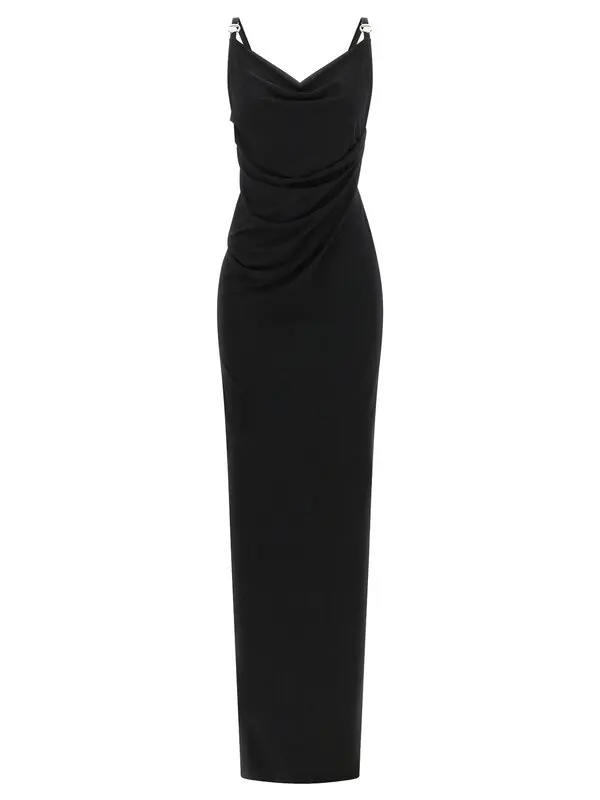 Coperni Metallic Logo Dress - Black
