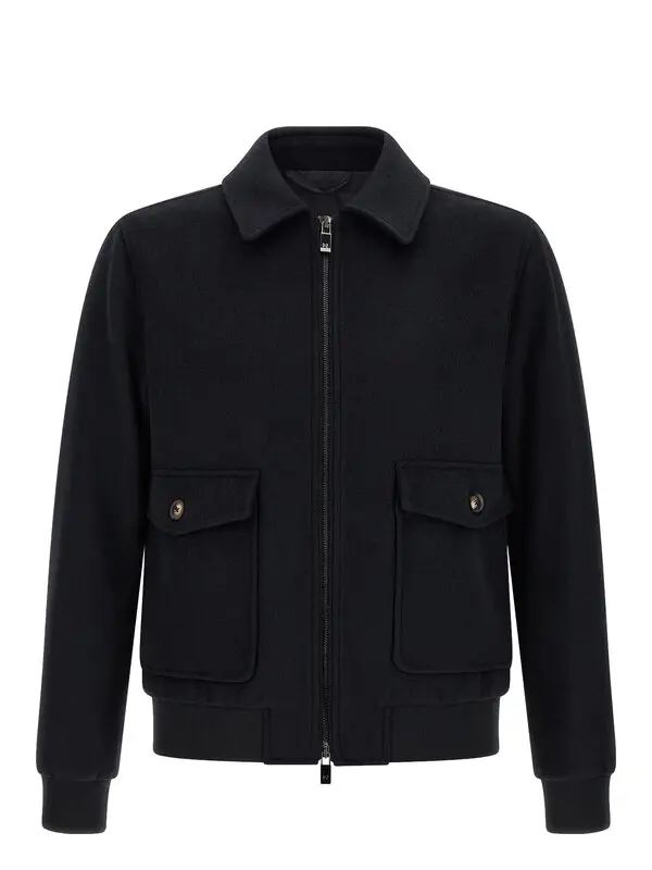 Pal Zileri Wool Cloth Jacket - Black