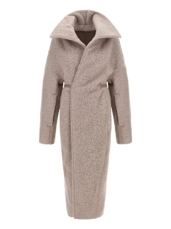 Rick Owens Dracucollar Belted Coat - Pink