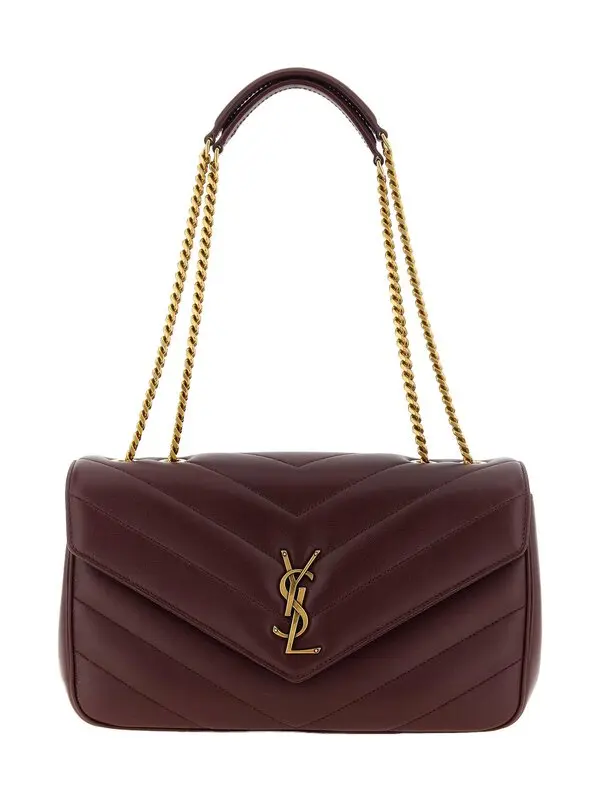 Saint Laurent Loulou Medium Shoulder Bag - Bordeaux