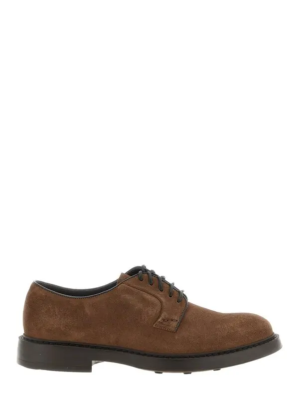 DOUCAL'S Suede Derby Shoes - Brown