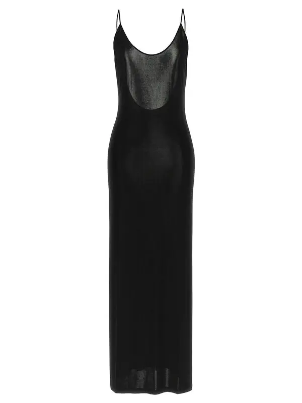 Saint Laurent Cassandre Chain Dress - Black