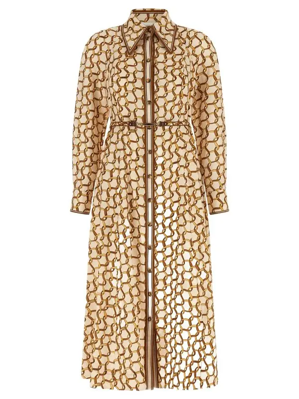 Zimmermann Chemisier Midi Dress - Beige