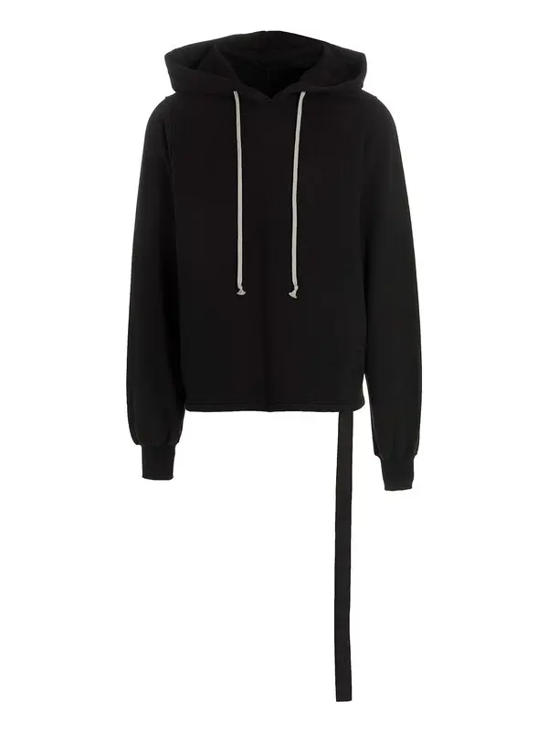 Rick Owens Asymmetrical Stitching Hoodie - Black