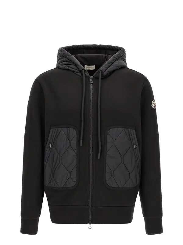 Moncler Hybrid Hoodie - Black