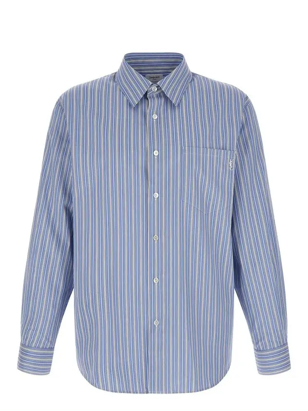 Saint Laurent Cassandre' Shirt - Light Blue