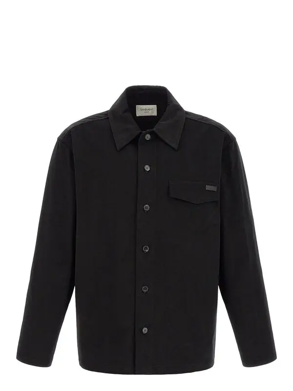 Saint Laurent Cotton Overshirt - Black