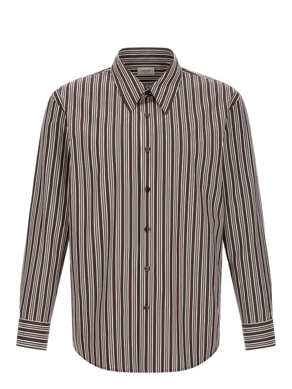 Saint Laurent Striped Shirt - Brown