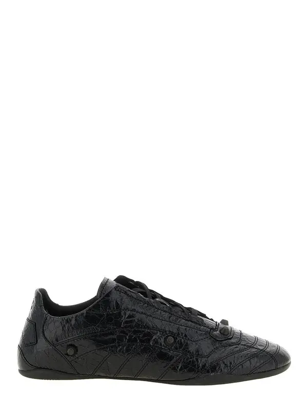Balenciaga City Leather Sneakers - Black