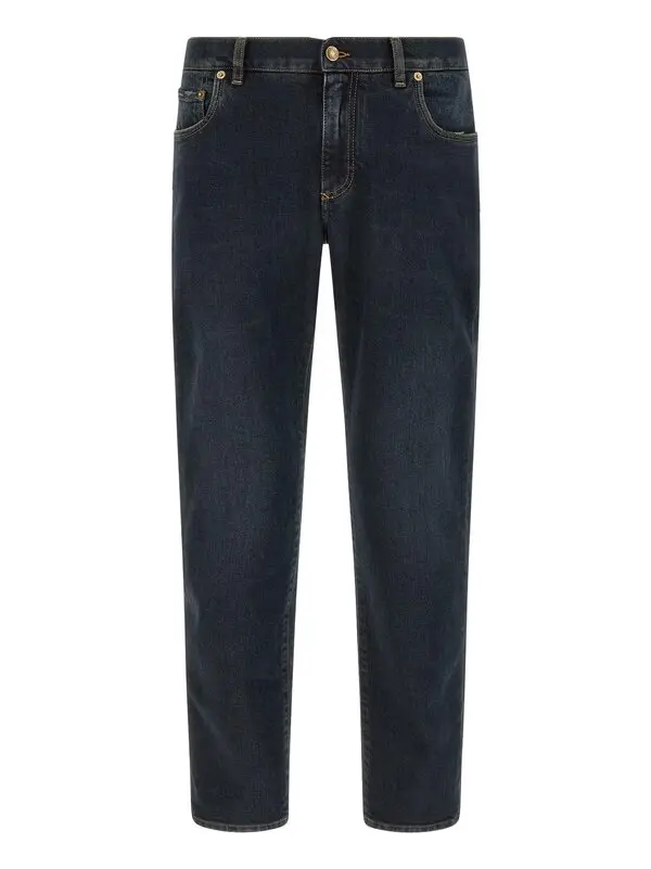 Dolce & Gabbana Logo Plaque Denim - Blue