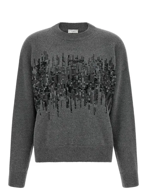 Peserico Sequin Sweater - Gray