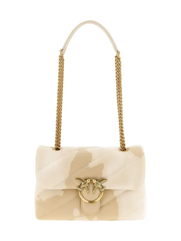Pinko Classic Love Puff Crossbody Bag - Beige