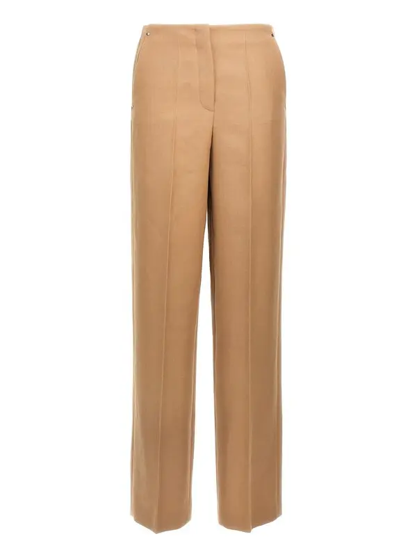 Fendi Grain De Poudre Wool Trousers - Beige