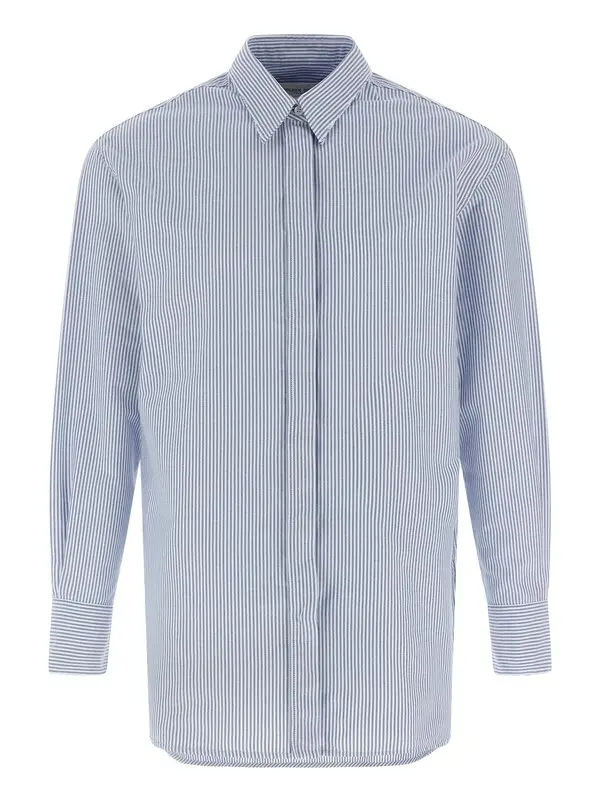 GOLDEN GOOSE Batilda Striped Shirt - Light Blue