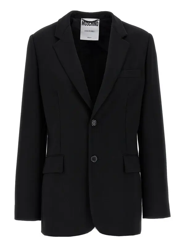 Moschino Single-breasted Martingale Blazer - Black