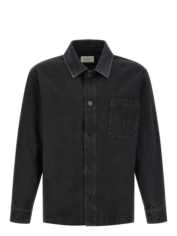 Saint Laurent Cassandre' Overshirt - Black