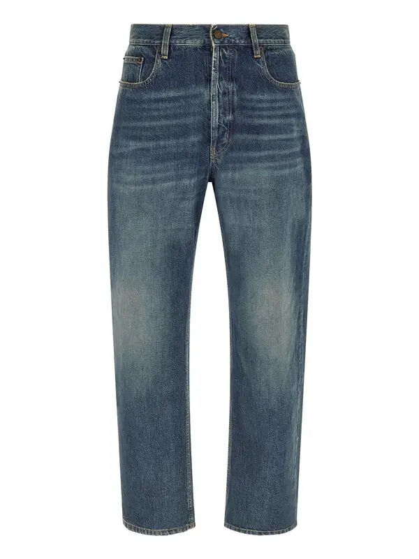 Saint Laurent Straight Leg Jeans - Blue