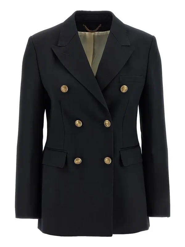 GOLDEN GOOSE Diva Virgin Wool Blend Blazer - Blue