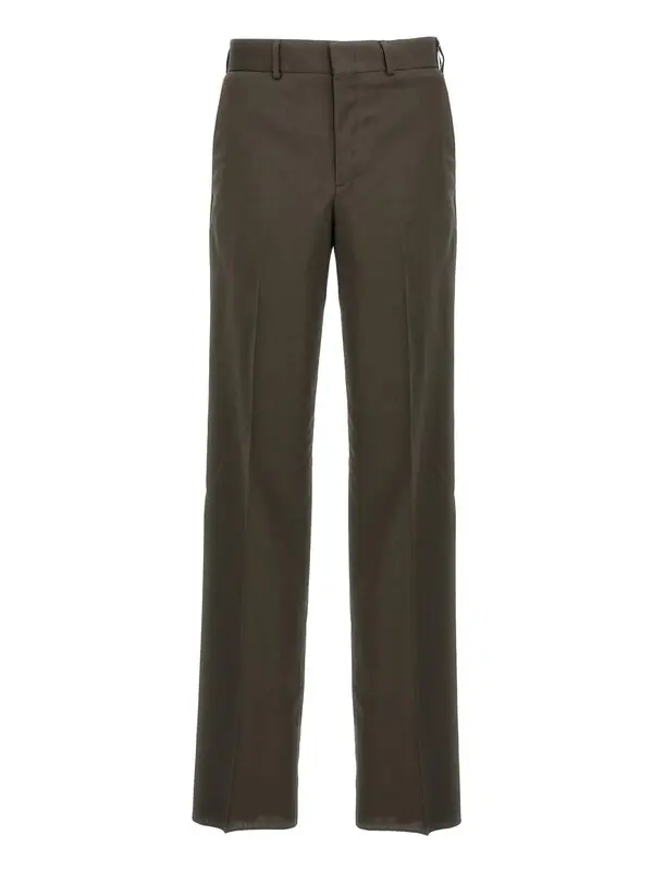Fendi Cipresso Wool Trousers - Green
