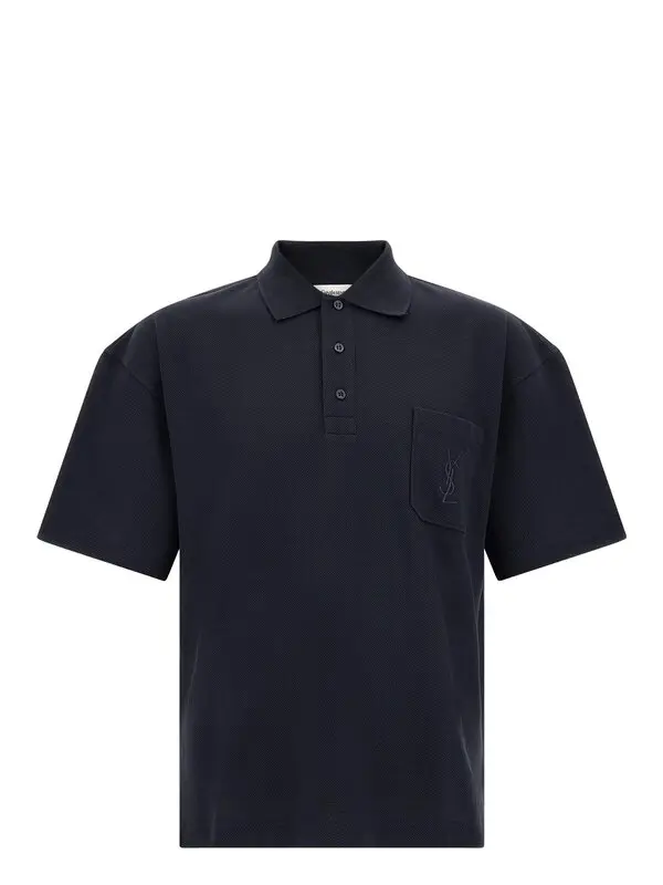 Saint Laurent Cassandre' Polo Shirt - Blue