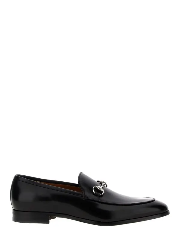 Gucci Morsetto Leather Loafers - Black