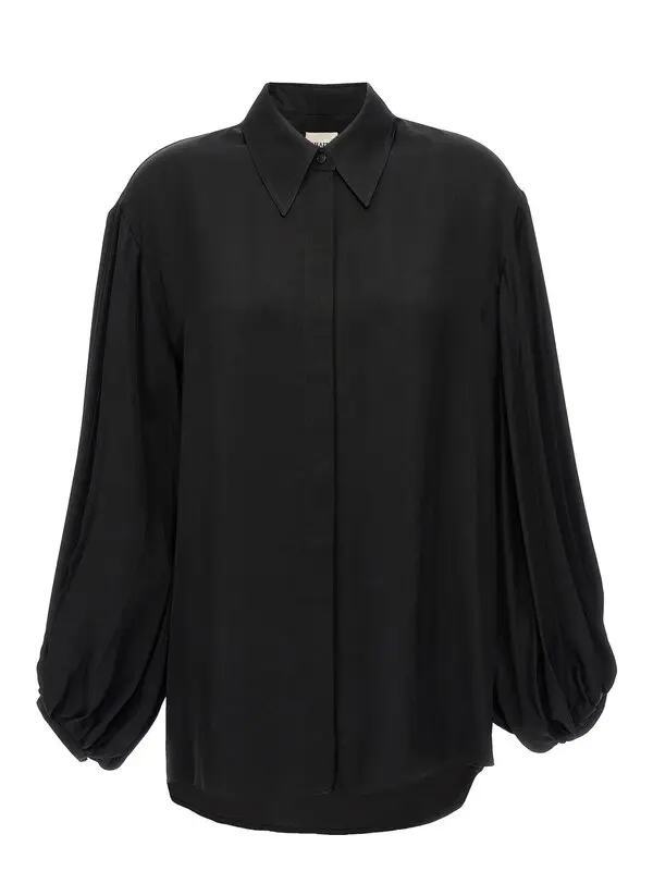 Khaite Bam Cuprammonium Rayon Shirt - Black