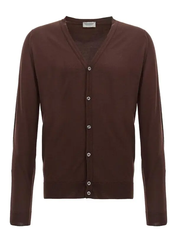 John Smedley Petworth Wool Cardigan - Brown