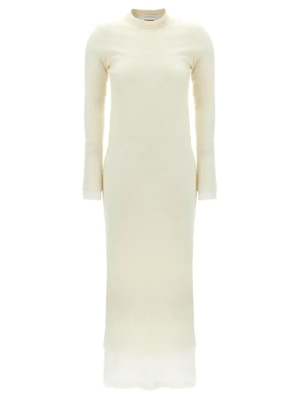 JIL SANDER Dress With Petticoat - White