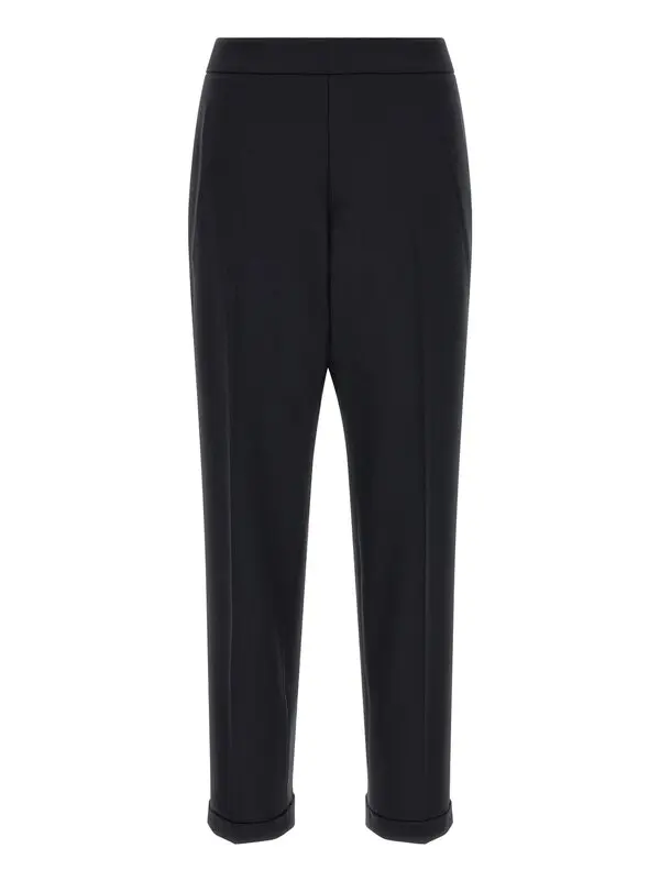 Alberto Biani Cropped Trousers - Black
