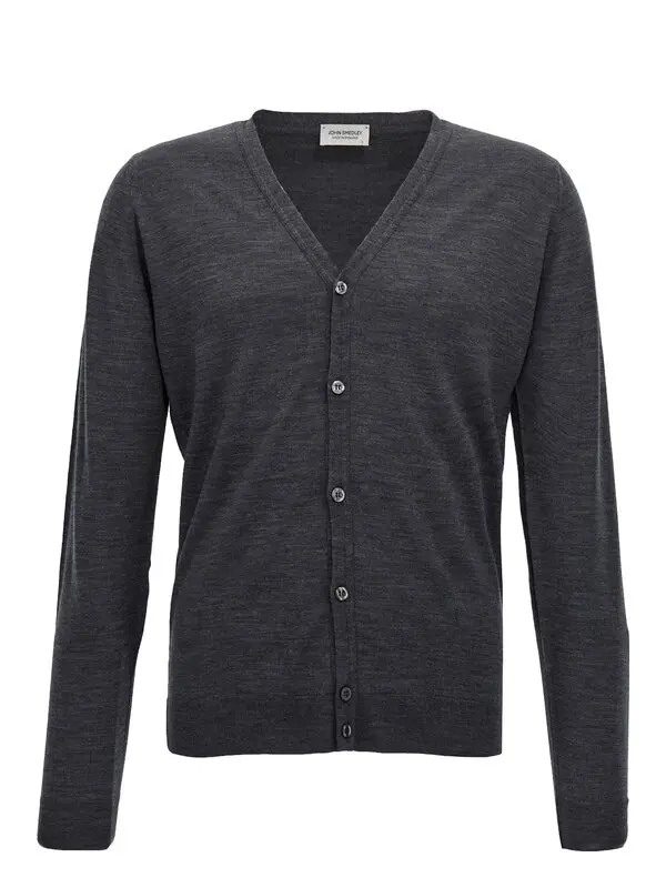 John Smedley Petworth Wool Cardigan - Gray