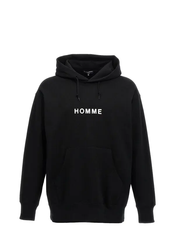 COMME DES GARҪONS HOMME Logo Print Hoodie - Black