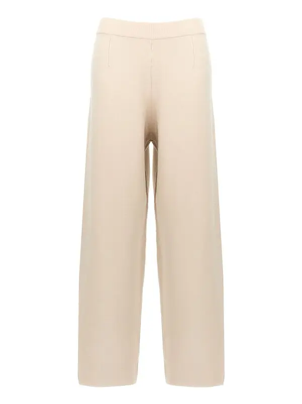 Max Mara Dula Viscose Blend Knit Pants - Beige