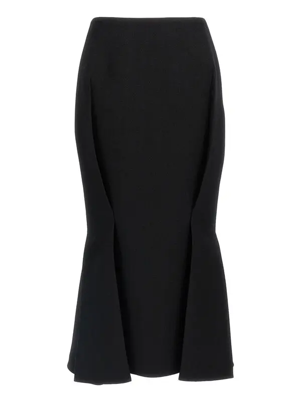 Prada Stuoia Old Wool Skirt - Black