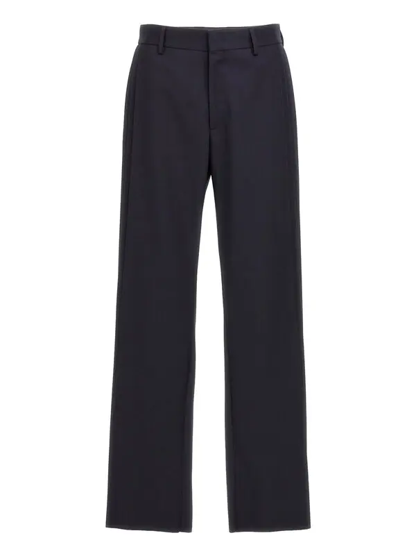 Fendi Wool Crêpe Blend Trousers - Blue