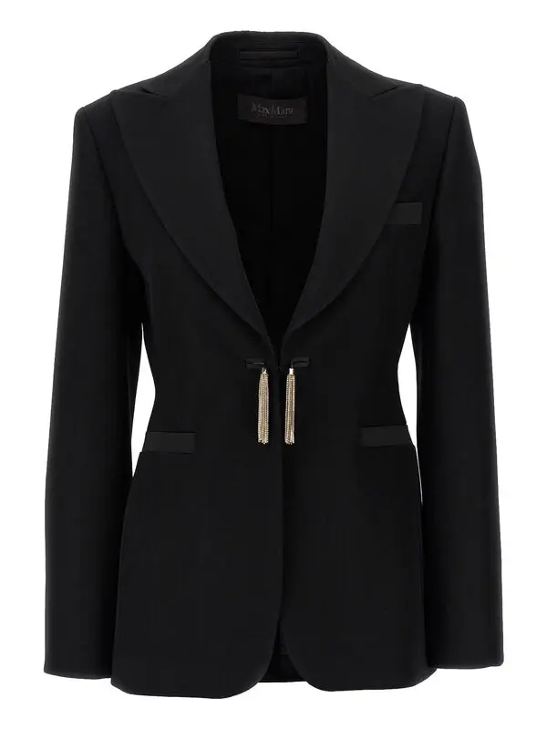 Max Mara Boemia Wool Blazer - Black