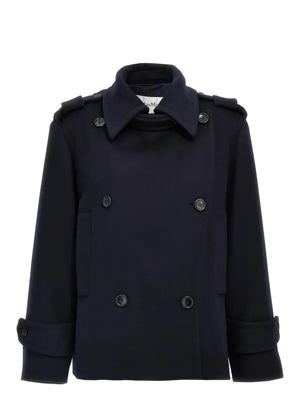 Max Mara Laveno Wool And Cashmere Coat - Blue