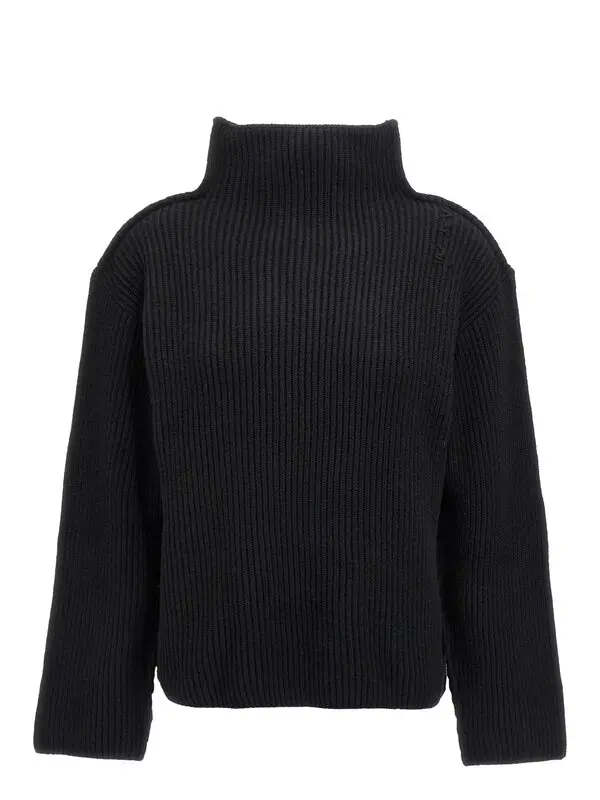 Marni Ribbed Wool Sweater - Black