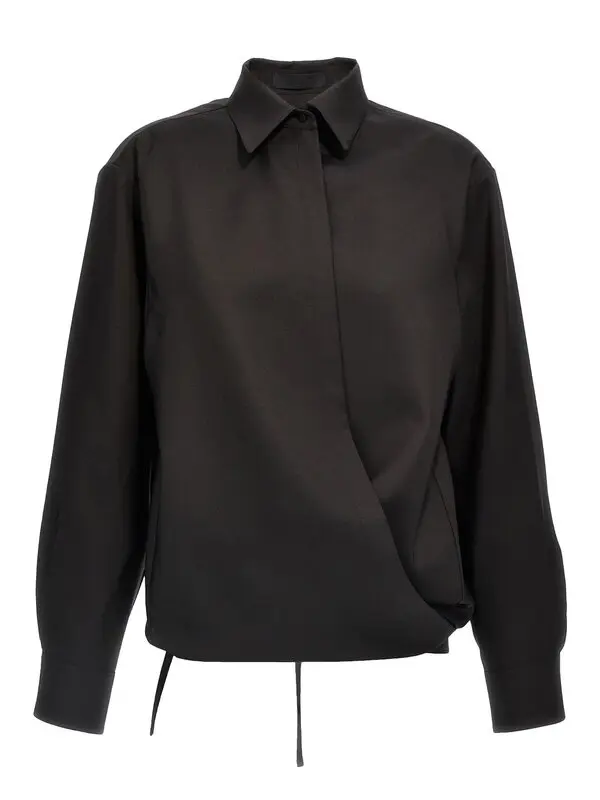 Valentino Garavani Techno Light Wool Shirt - Black