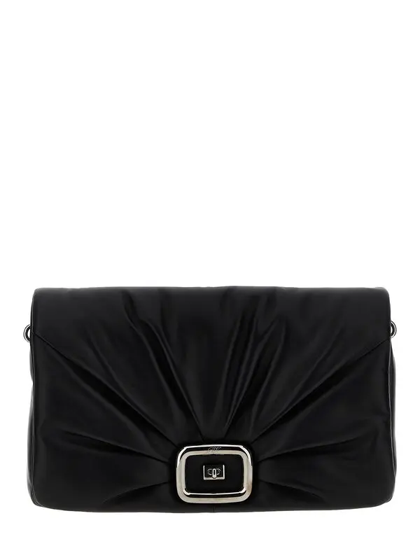 ROGER VIVIER Viv' Choc Large Shoulder Bag - Black