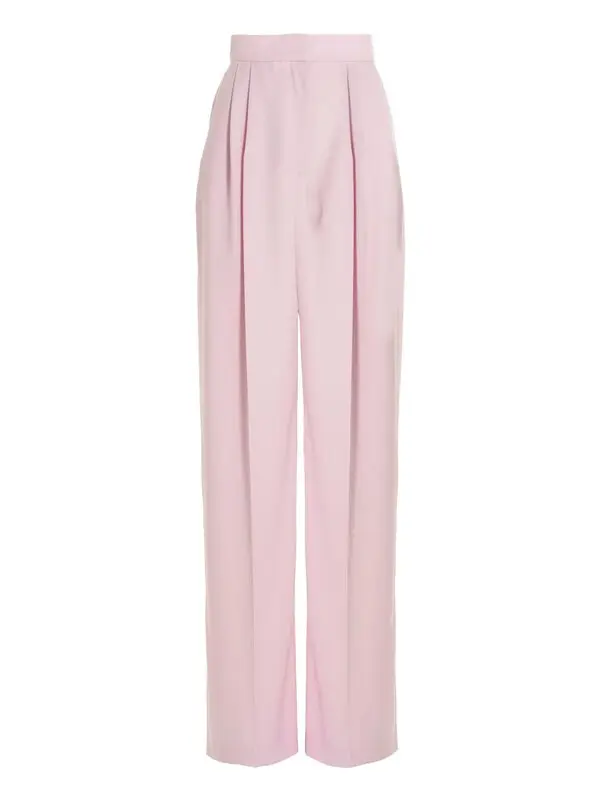 Alexander McQueen Wool Pants With Front Pleats - Pink